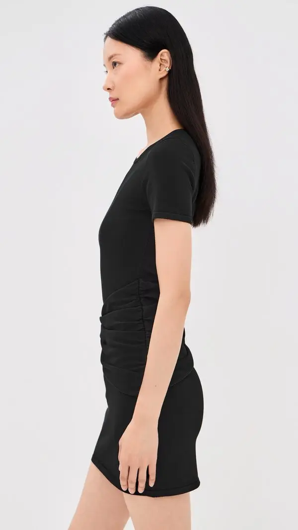 Simkhai Leni Short Sleeve Draped Mini Dress