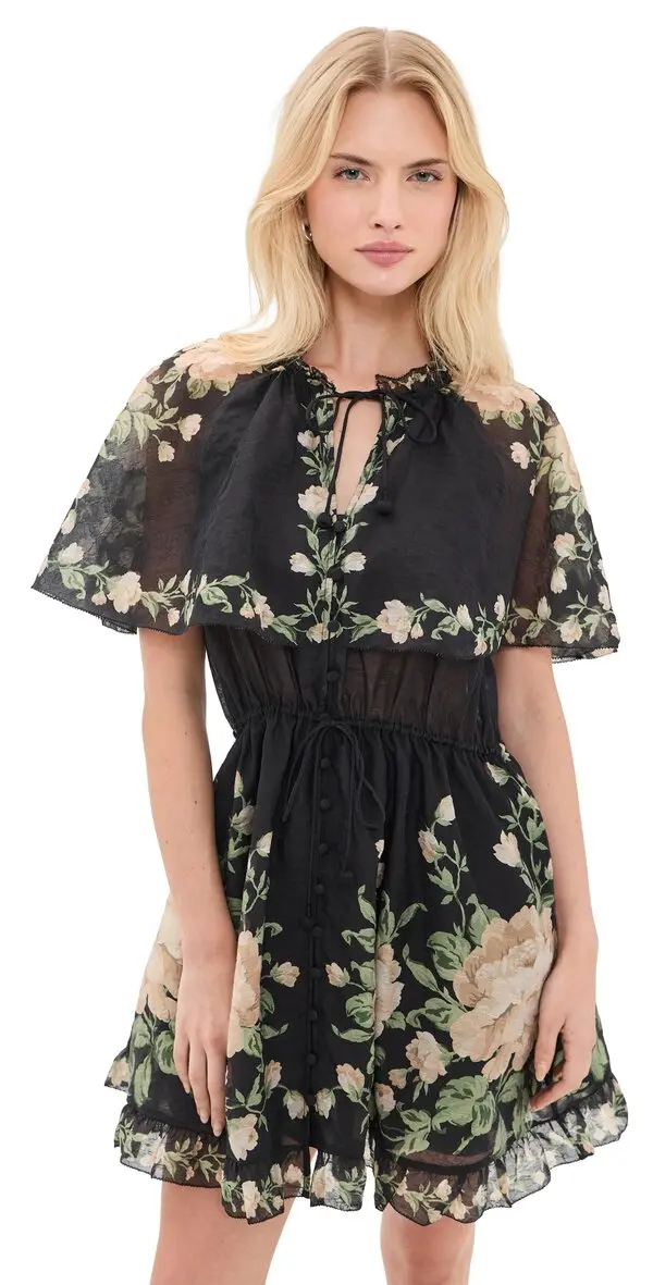 Sea Christina Print Mini Dress - Black