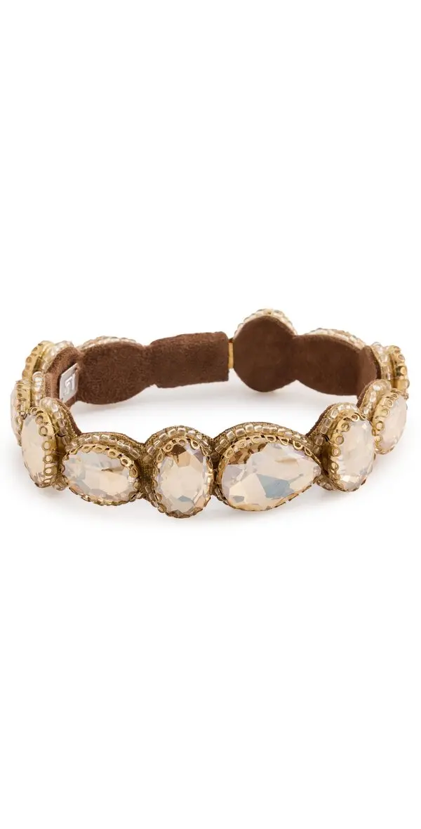 Deepa Gurnani Jordyn Crystal Embellished Bracelet - Gold