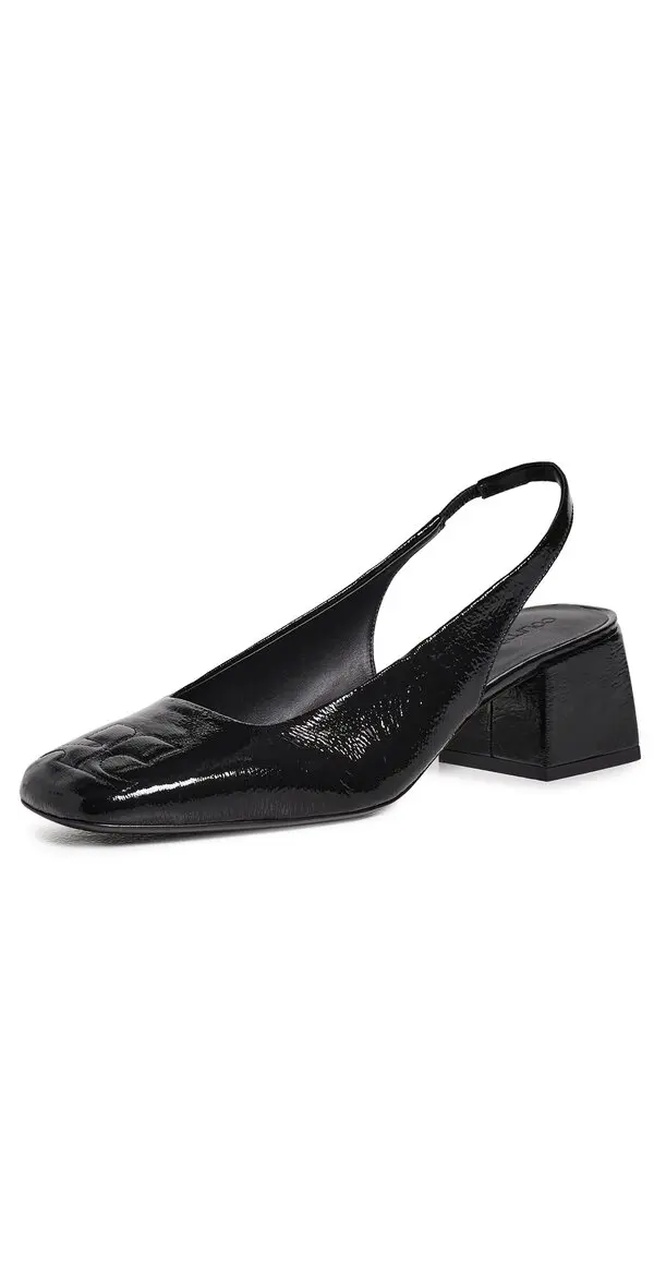 COURREGES Ac Shadow Slingback Heels - Black