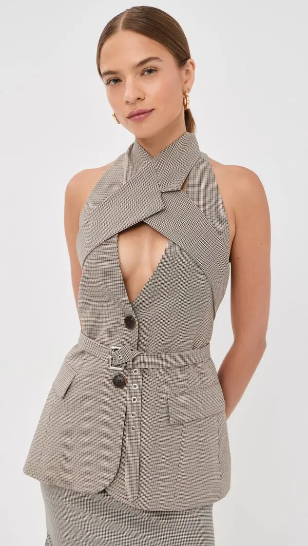 Monse Cross Lapel Vest Jacket