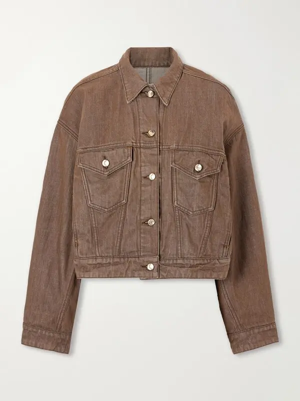 Ossou Sway" Cropped Denim Jacket