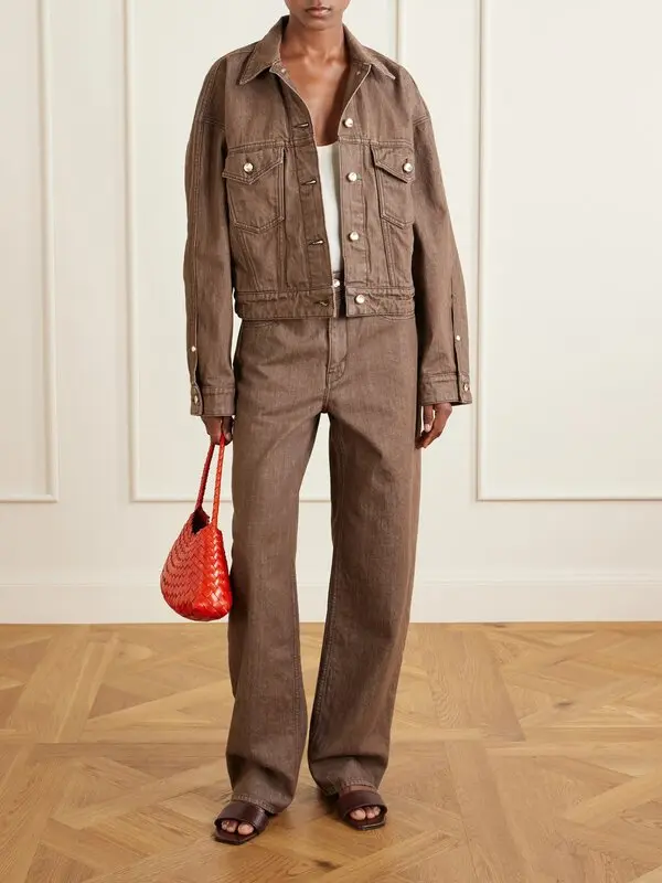 Ossou Sway" Cropped Denim Jacket