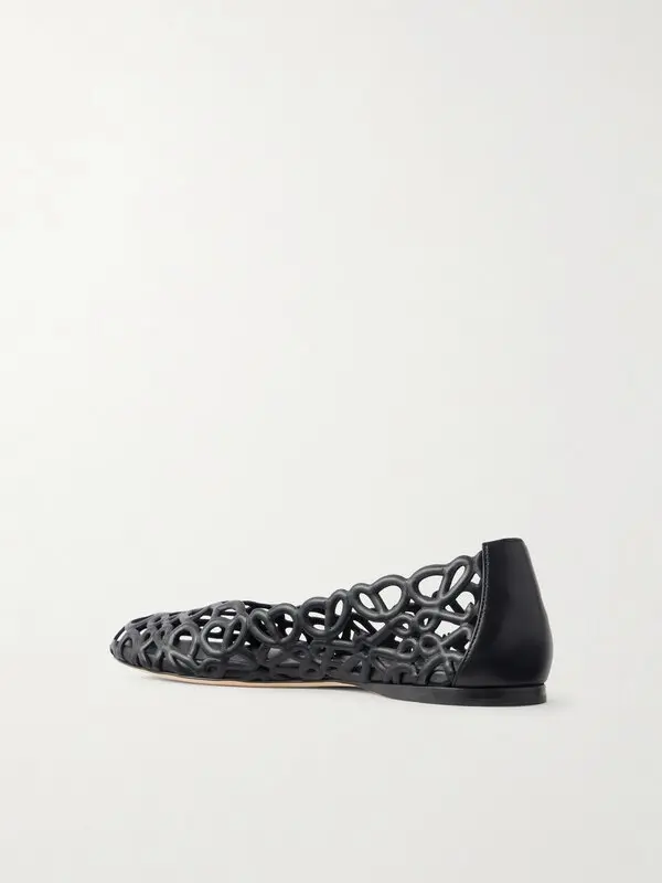 Loewe Petal Anagram Ballet Flats - Black