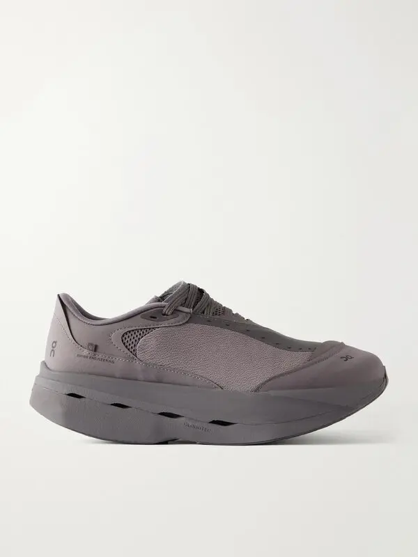 On Post Archive Faction X Cloudboom Next Shell And Mesh Sneakers - Gray