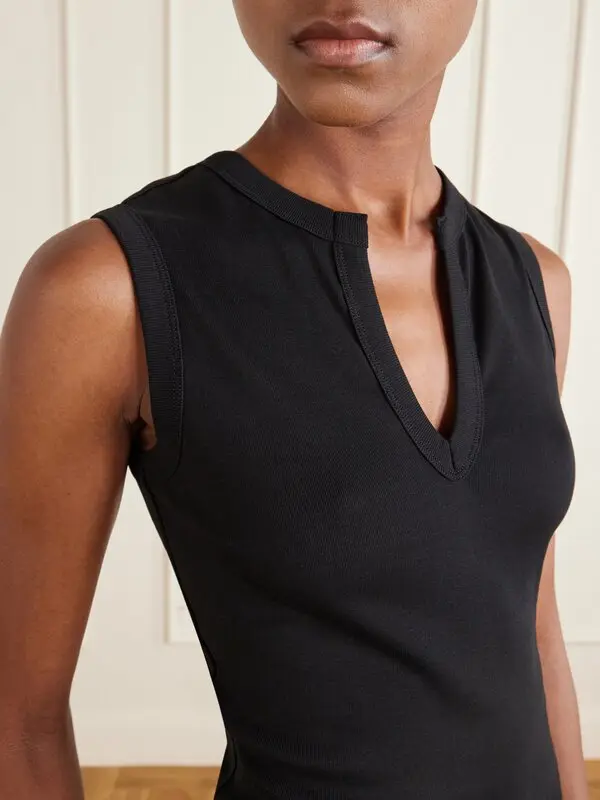 FLORE FLORE Iman Organic Cotton-jersey Tank - Black
