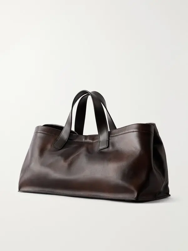 Staud Port Logo-debossed Leather Tote