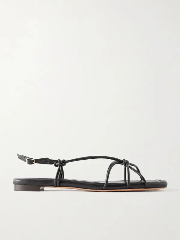 LOEFFLER RANDALL Karly Leather Sandals - Black