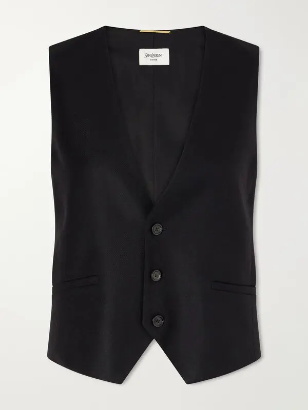 Saint Laurent Cashmere-twill Gilet