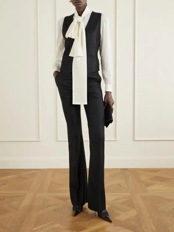 Saint Laurent Cashmere-twill Gilet