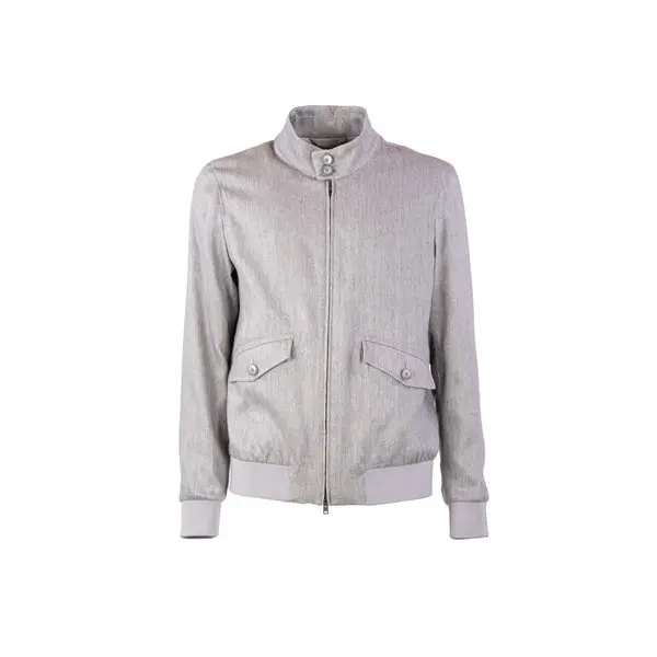 Herno Linen Bomber Jacket