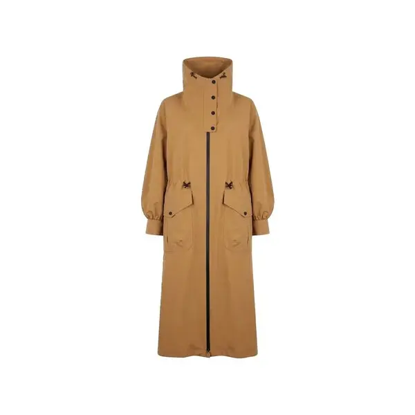 Herno Long Funnel Neck Trench Coat
