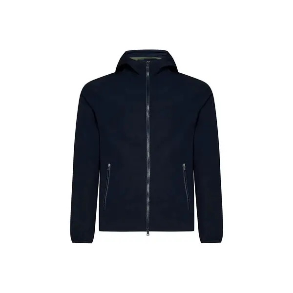 Herno Hooded Jersey Zip-up Jacket - Blue