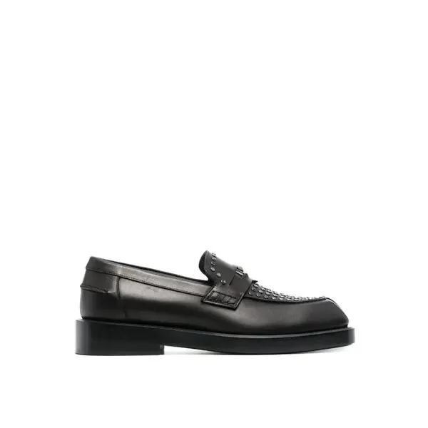 Versace Medusa Leather Loafers - Black