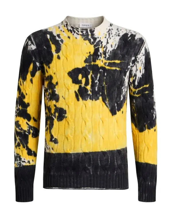 KANGRA Wool Multicolor Crewneck Sweater