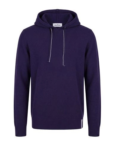 Alpha Studio Geelong Wool Hooded Sweater - Navy