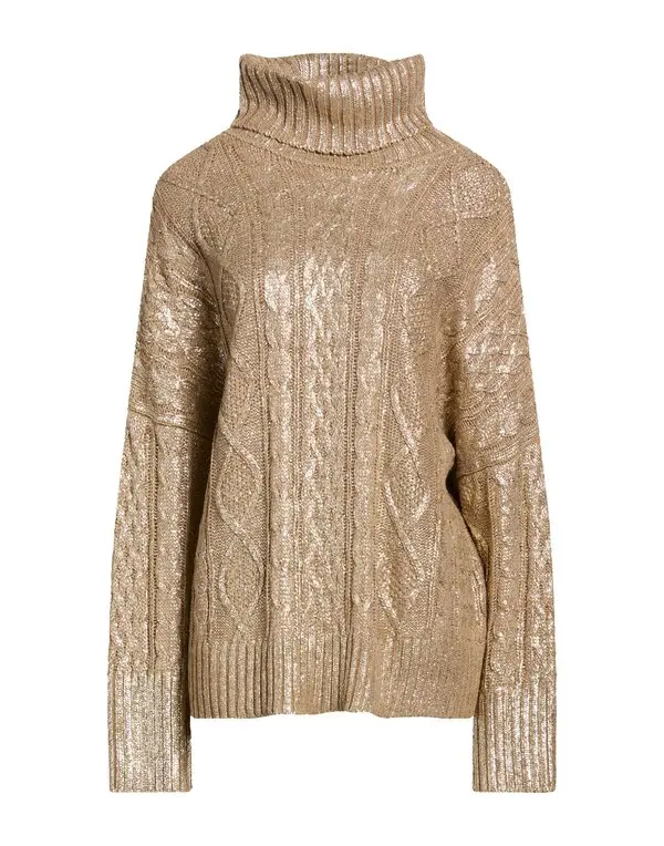 CARLA G. Cable Knit Turtleneck Sweater