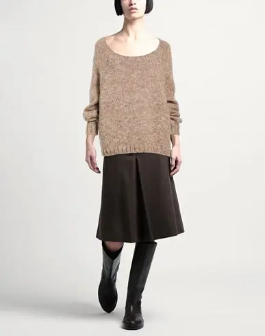 CARLA G. Sweater Light Brown Size Wool, Polyacrylic, Alpaca Wool