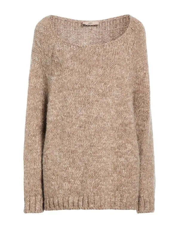 CARLA G. Sweater Light Brown Size Wool, Polyacrylic, Alpaca Wool