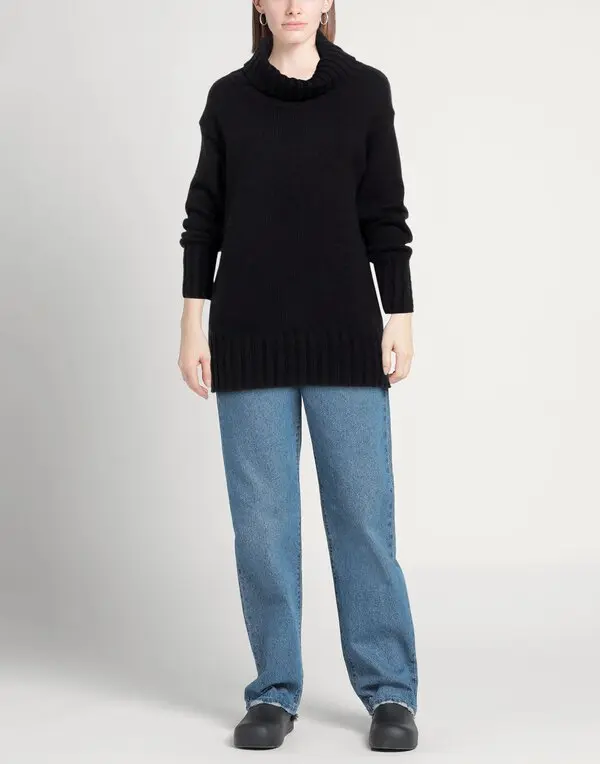 CARLA G. Turtleneck Ivory Size Polyacrylic, Alpaca Wool, Polyamide, Polyester - Black