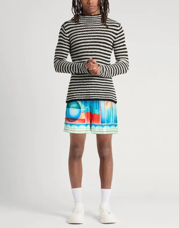 Casablanca Shorts & Bermuda Shorts Azure Size Silk