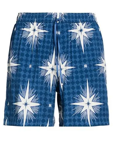 Amiri Viscose Shorts With Star Print - Blue