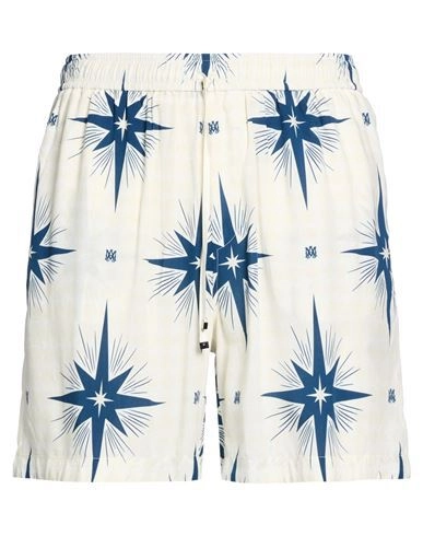 Amiri Viscose Shorts With Star Print - Ivory