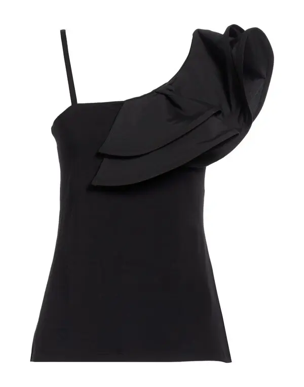 SILVIAN HEACH Top Size Cotton, Elastane - Black
