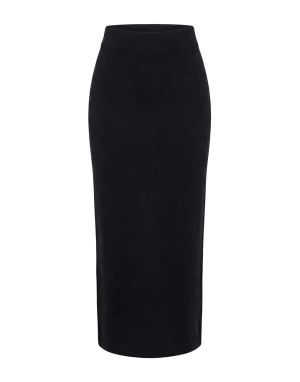 Alpha Studio Midi Skirt Midnight Size Merino Wool