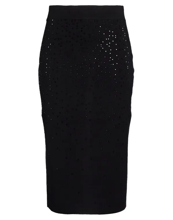 OLTRE Midi Skirt Size Viscose, Polyester - Black