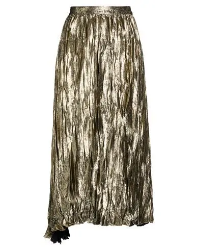 Fabiana Filippi Pleated Metallic Midi Skirt - Gold