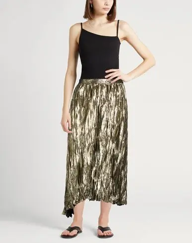 Fabiana Filippi Pleated Lamé Midi Skirt