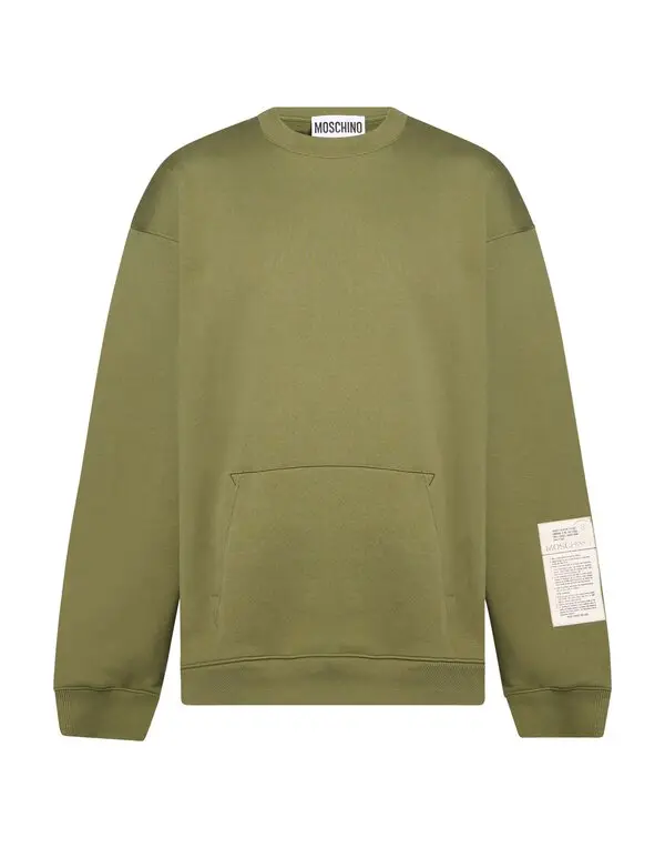 Moschino Sweatshirt Military Size Cotton