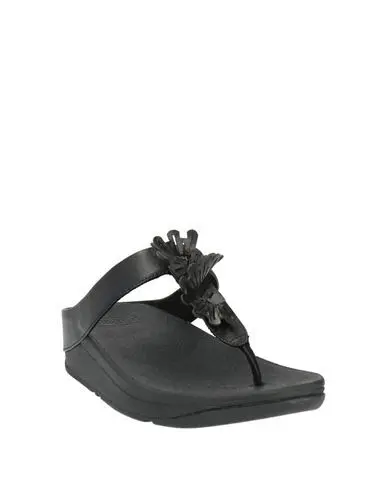 Fitflop Leather Thong Sandals With Embellished Detailing