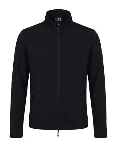 EA7 Zip-up Sweatshirt With Logo Detail - Black