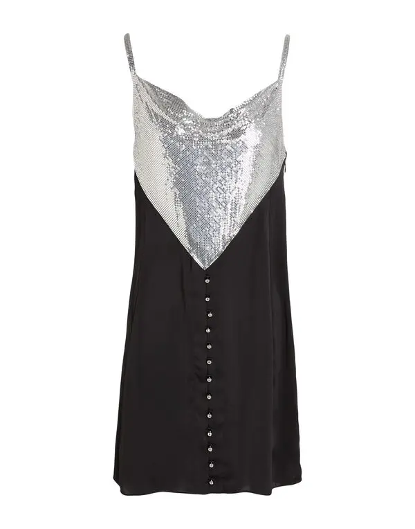 Rabanne Mini Dress Size Polyester, Aluminum