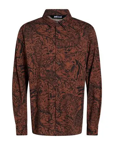 Just Cavalli Shirt Tan Size Cotton, Viscose - Brown