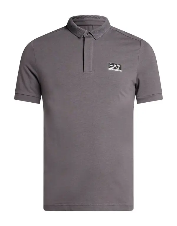 EA7 Polo Shirt Size Cotton, Polyester, Elastane - Grey