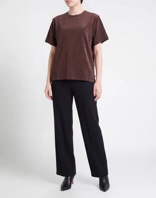 OTTOD'AME Crewneck Short Sleeve T-shirt - Brown