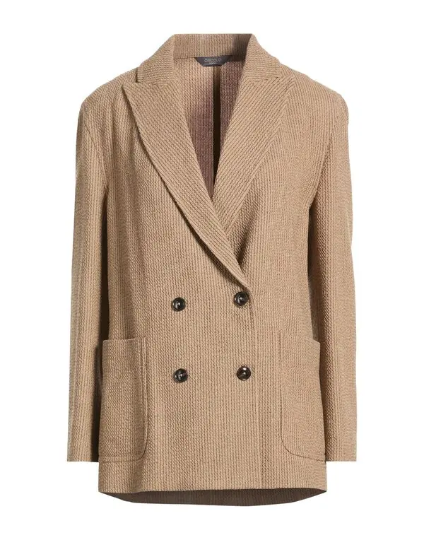 CIRCOLO 1901 Blazer Camel Size Virgin Wool, Polyamide, Elastane
