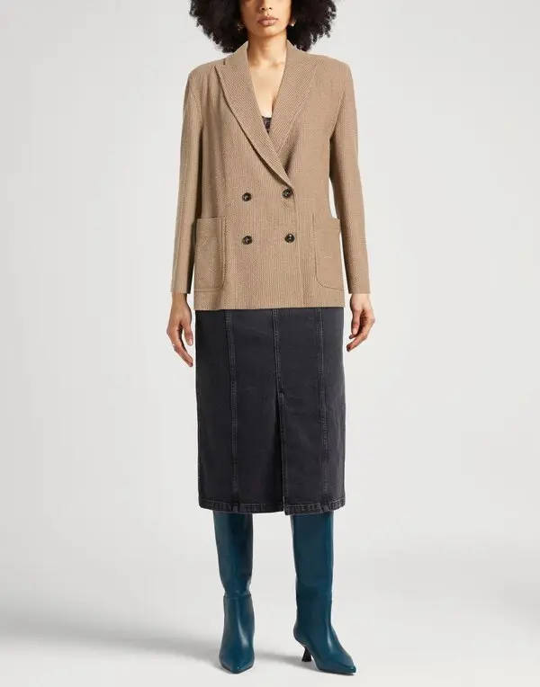 CIRCOLO 1901 Blazer Camel Size Virgin Wool, Polyamide, Elastane