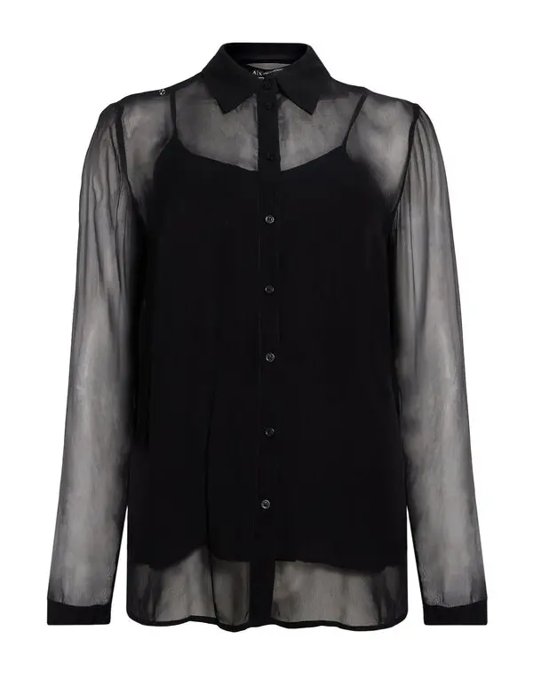 Armani Exchange Viscose Shirt - Black