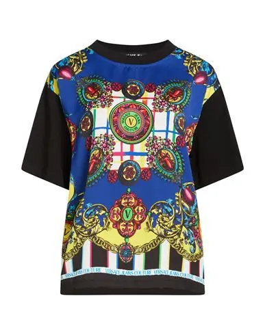 Versace Multicolor Printed T-shirt - Blue