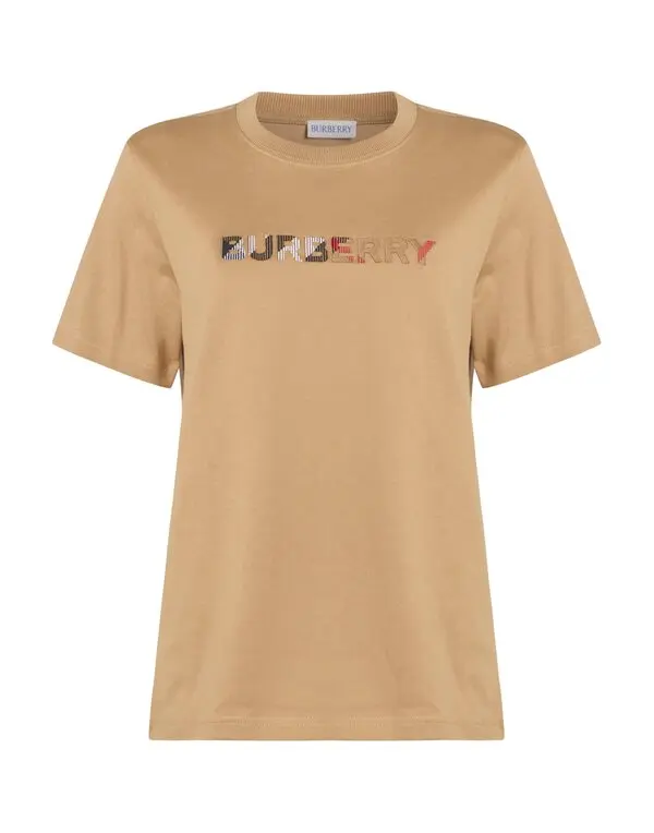 Burberry Cotton T-shirt With Appliqué Logo