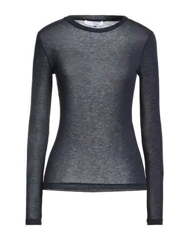 CARACTÈRE Long Sleeve Crewneck Top In Viscose, Polyamide, Cashmere, And Elastane