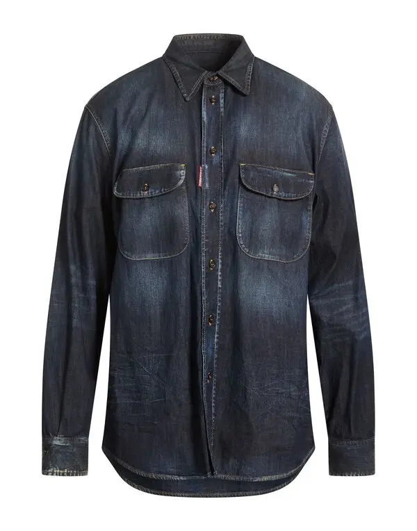 Dsquared2 Denim Shirt Size Cotton, Elastane