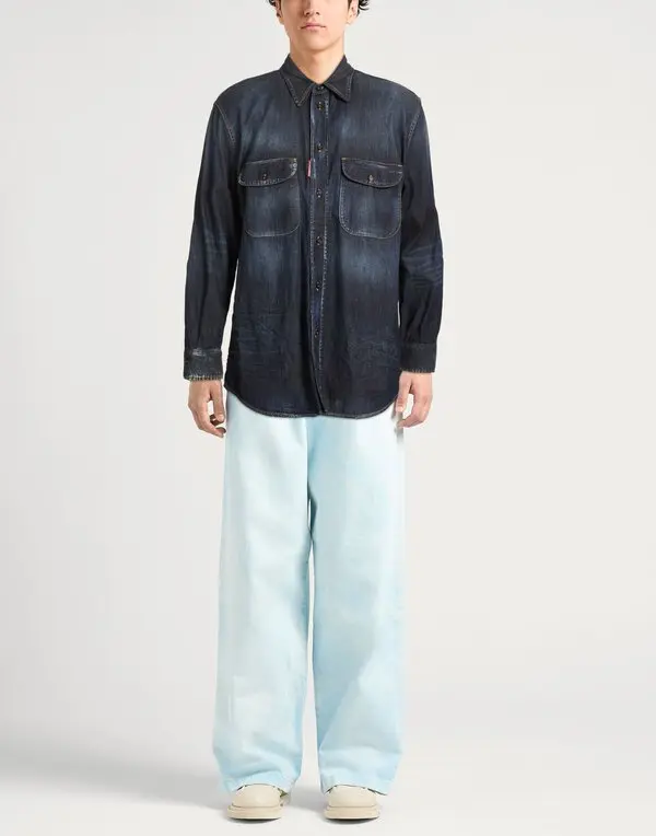 Dsquared2 Denim Shirt Size Cotton, Elastane
