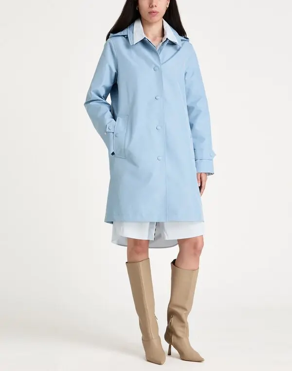Burberry Overcoat & Trench Coat Sky Size Polyester
