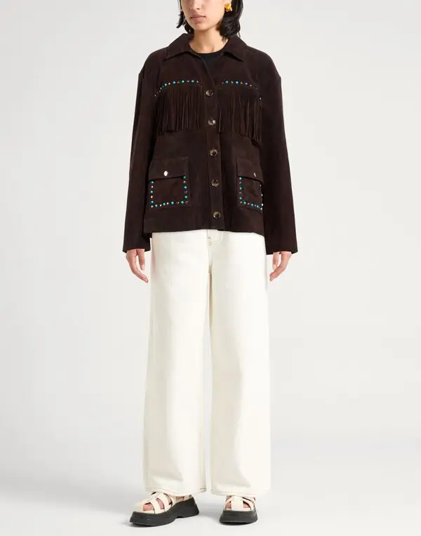 ARIZONA LOVE Suede Jacket With Appliqués And Fringes