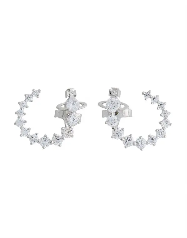 VIVIENNE WESTWOOD Lydia Crystal Earrings In Brass